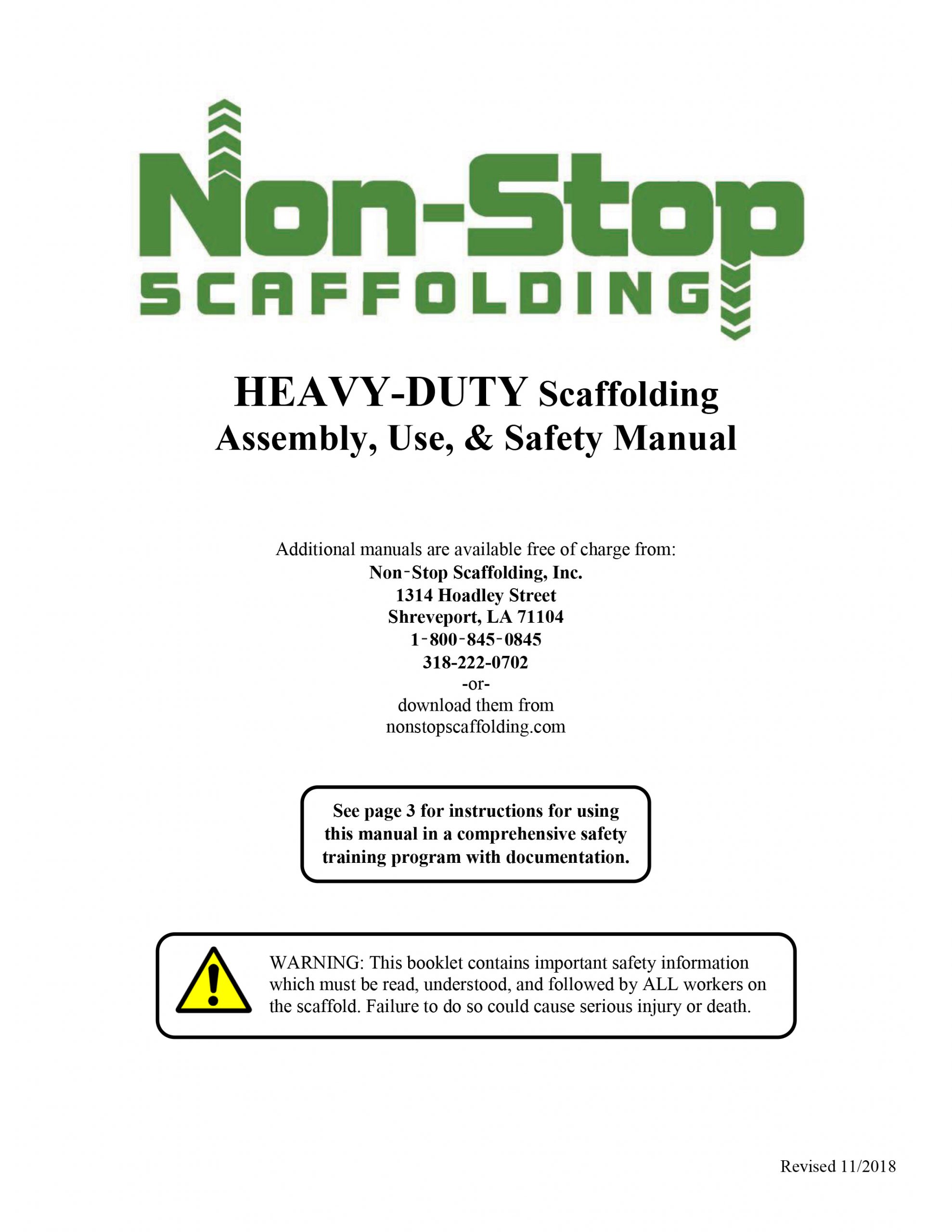 DOCUMENTATION AND SAFETY - Non-Stop Scaffolding
